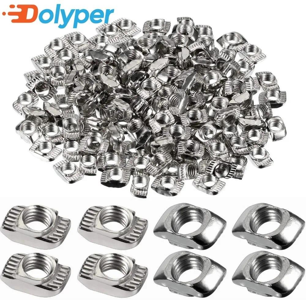 100pcs 2020 Series T Nuts T-Slot Nut Hammer Head Fastener -Plated Carbon Steel Sliding T Nuts ...