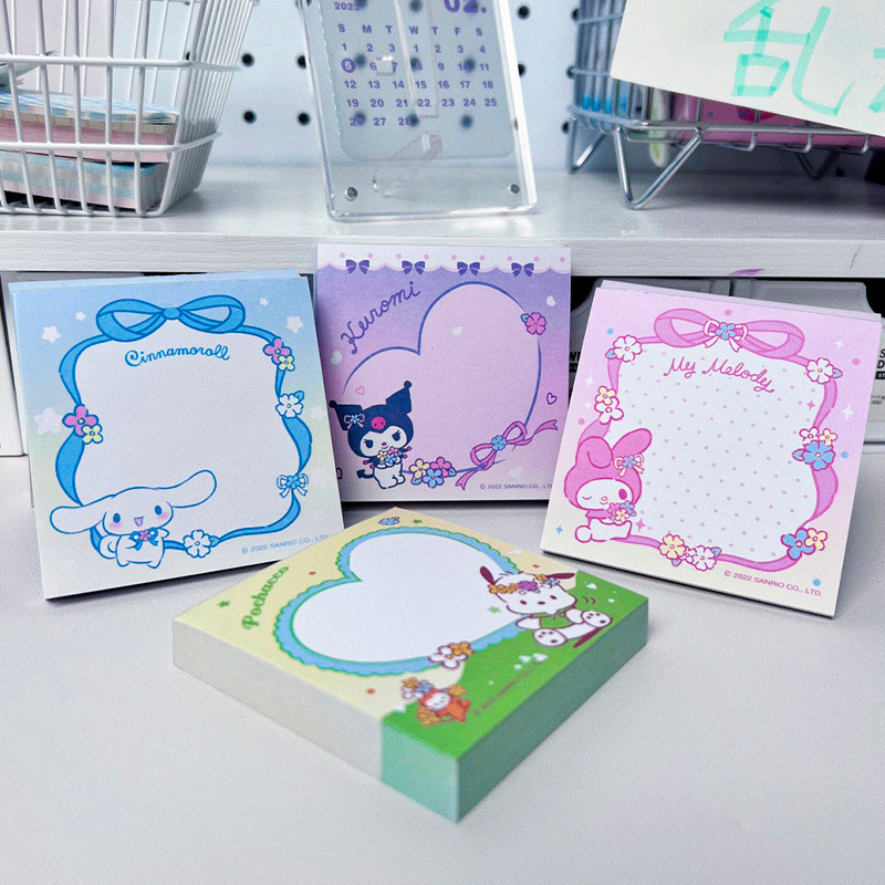 Genuine Sanrio Note Pad Melody Non-Stick Note Paper Kuromi Student Memo ...