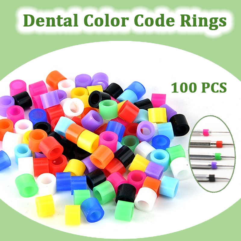 100 Pcs Dental Silicone Instrument Color Code Rings Small Type ...