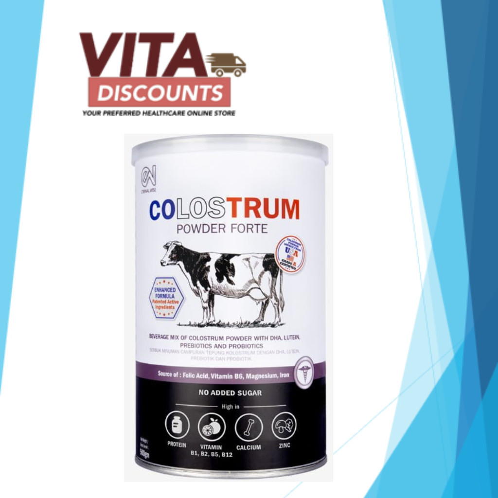 ETERNAL WISE COLOSTRUM FORTE POWDER 500G PACK-OF-1/3 EXP07/2026 ...