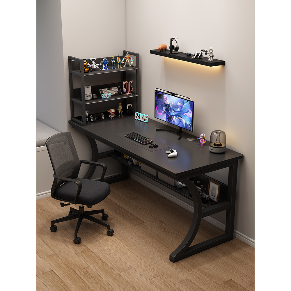 Tea Yueju Computer Desk Home Desk Bookshelf Combination Bedroom Student ...
