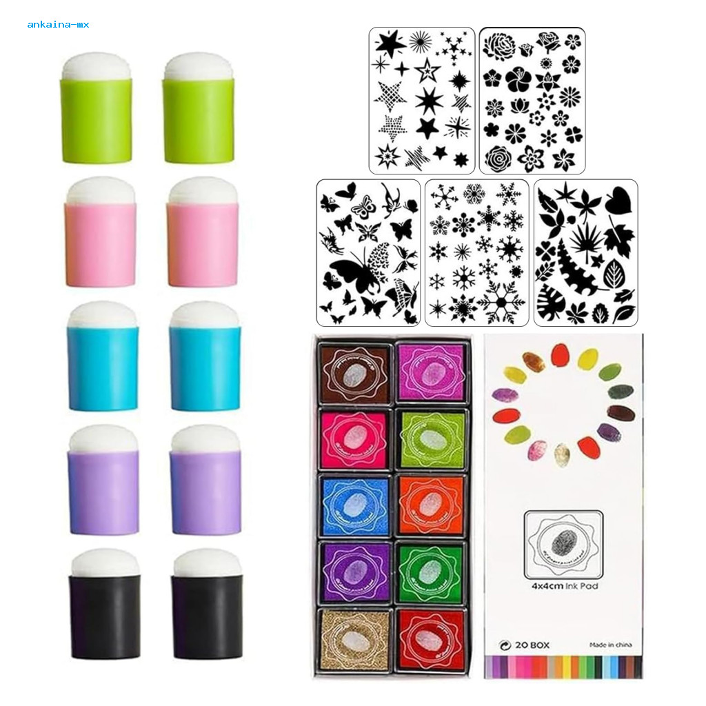Painting Sponge Applicator Set Finger Sponge Daubers for Painting Fun ...