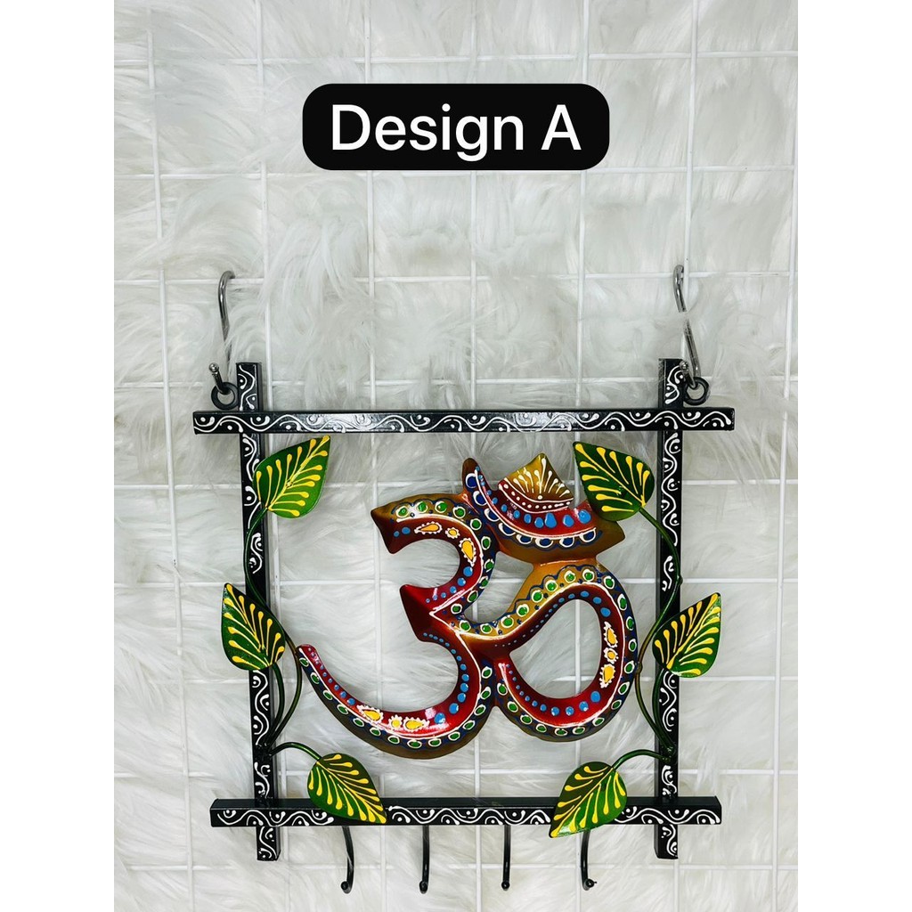 WH484 - Handpainted Wrought Iron Om Key Holder | Shopee Malaysia