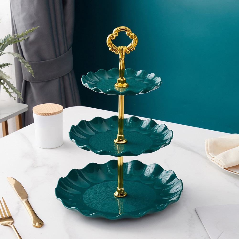 Versatile 3-Tier Food Stand Food-Grade PP Dessert Tower Tray with ...