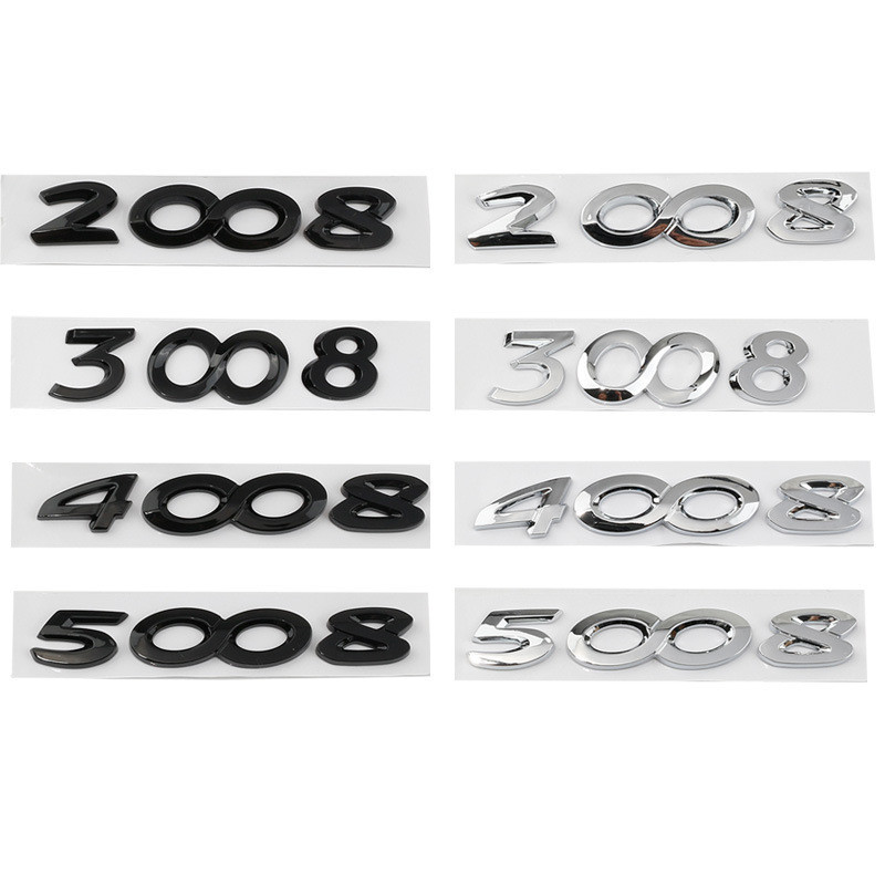 1 Piece Peugeot 3008 4008 5008 2008 Trunk Logo Sticker Tail Number ...