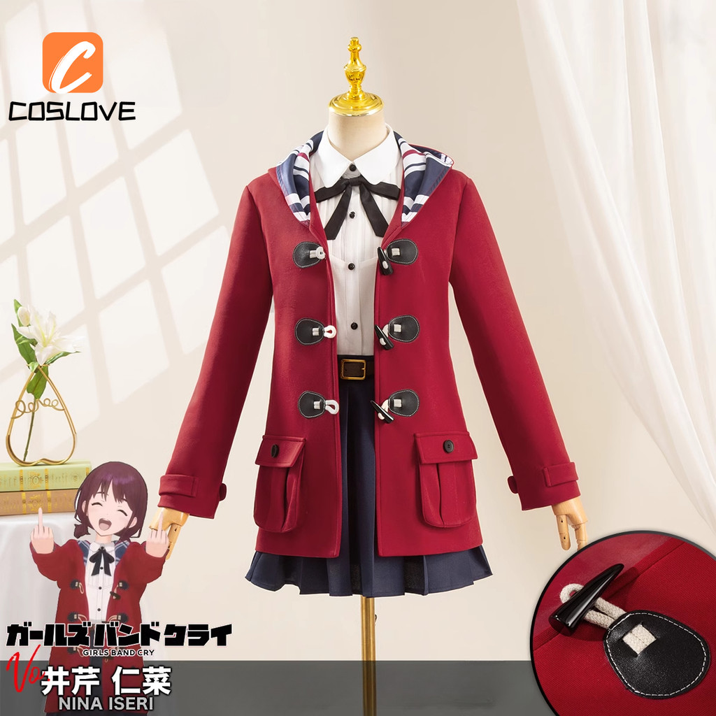 Anime Girls Band Cry Iseri Nina Cosplay Clothing Full Set Costume Suit ...