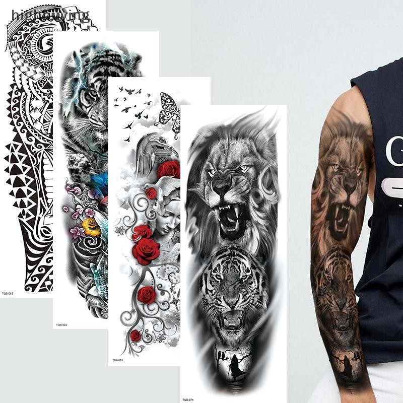 HBMY Waterproof Temporary Tattoo Sticker Full Arm Tatoo Stickers Fake ...
