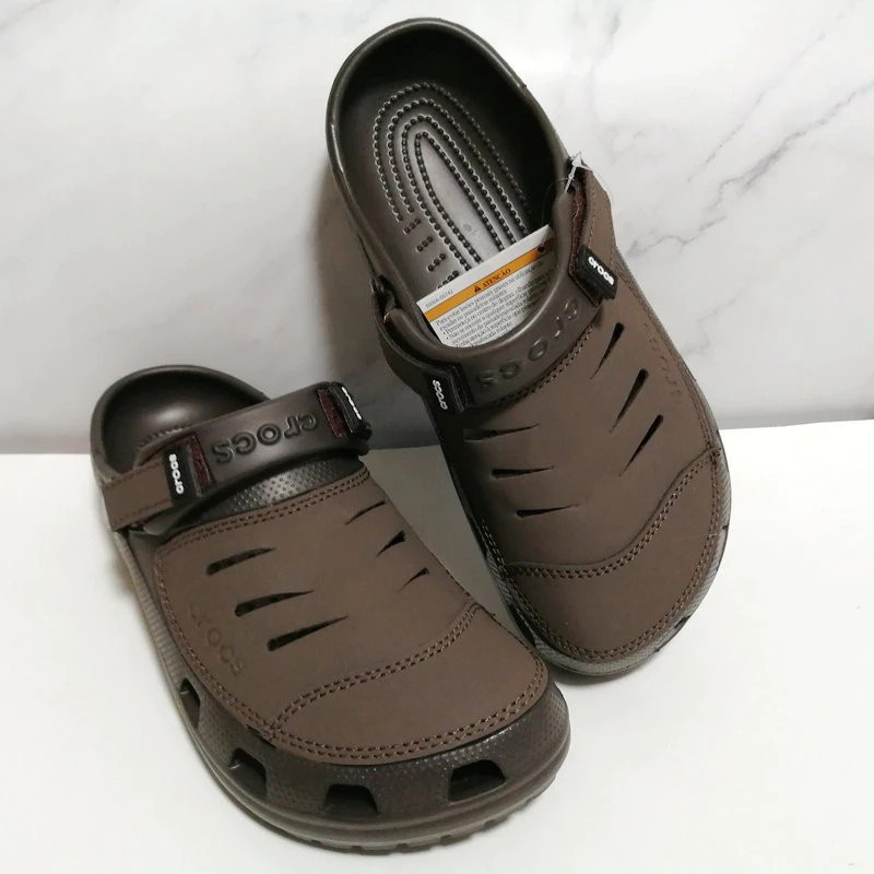 Crocs Mens Yukon Clog Half leather Outdoor Beach Recreation Beach ...