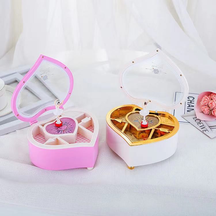 Love Rotating Girl Plastic Music Box Creative Music Box Couple Birthday ...
