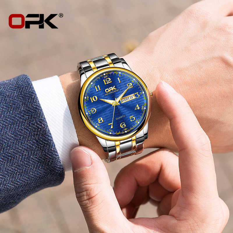 Opk Brand Watch 8110-1 Dual Calendar Quartz Watch Waterproof High-End ...