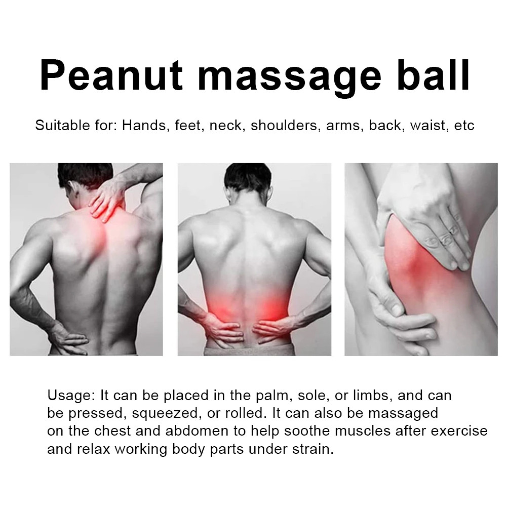 Miaonmy Peanut Massage Spiky Ball Spiky Massage Ball Fascial Ball 0747