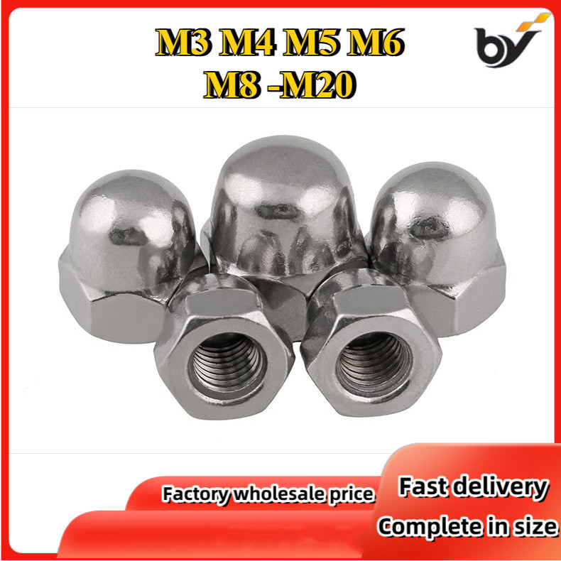 Sus304 Cap Nut Decorative Nut M3 M4 M5 M6 M8-M20 [BY-WDY] | Shopee Malaysia
