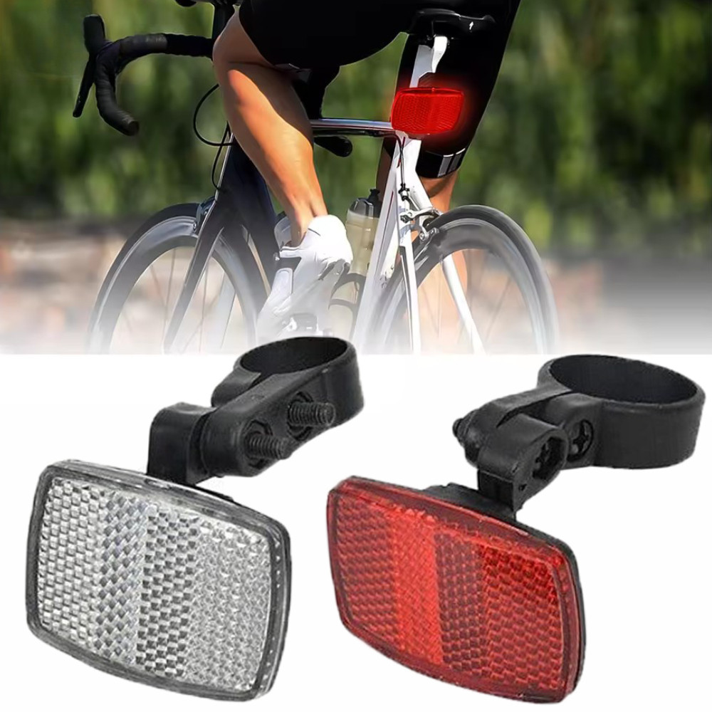 Easy To Install Bicycles Handlebar Reflector Tail Light - Plastic Bike ...