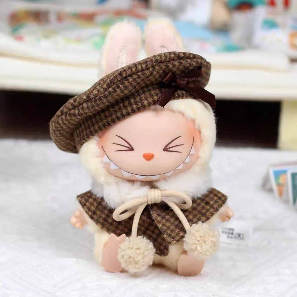 Ropa Labubu For 15cm Labubu V1 V2 Mini Doll's Stylish Cape With Beret ...