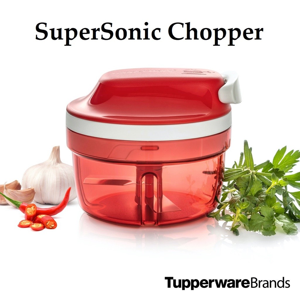 TAKN Tupperware Super Sonic Chopper Food Speedy Manual Food Hand Cutter ...