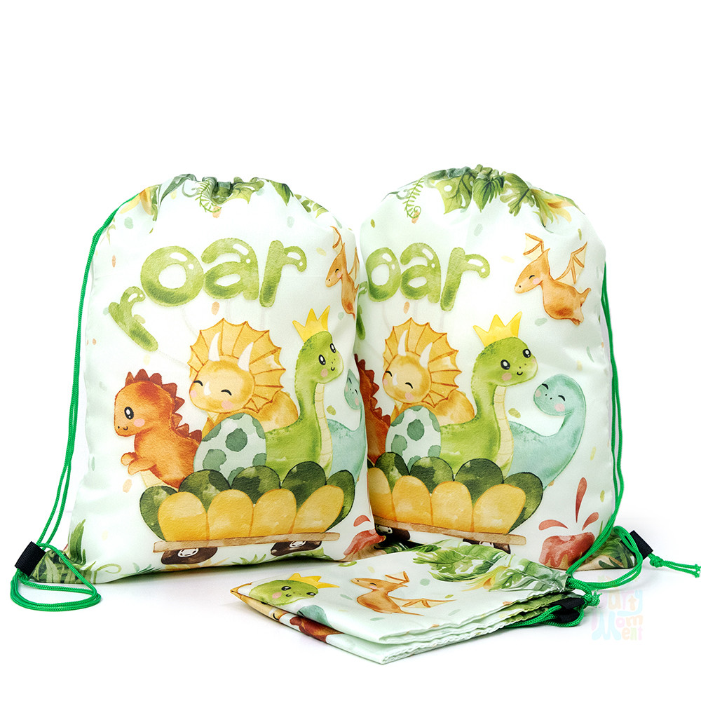 1pc Dinosaur Gift Drawstring Backpack String Bag Goodie Treat Candy ...