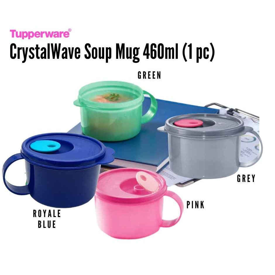 TAKN Tupperware Crystalwave Soup Mug with Lid Mangkuk Sup Dengan ...