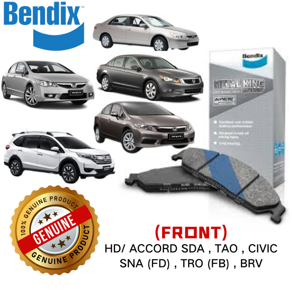 Original Bendix DB1515 MKT & GCT Front Brake Pad - Honda Accord SDA , TAO , Civic SNA (FD) , TRO ...