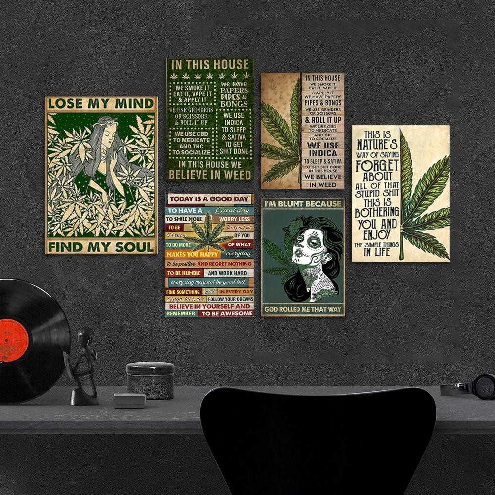 In This House We Smoke It Eat It Vape It And Apply It Vintage Poster ...