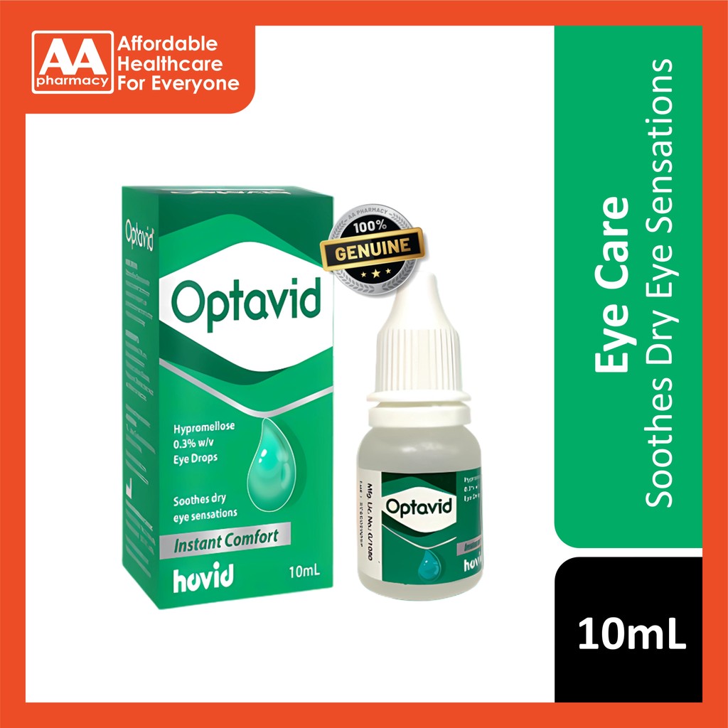 Optavid Hypromellose 0.3% w/v Eye Drops 10mL (Soothes Dry Eye ...