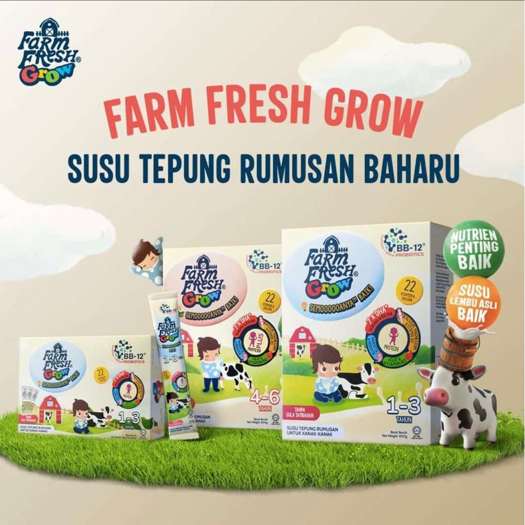 FARM FRESH GROW UP POWDER MILK 1-3 & 4-6 TAHUN SUSU TEPUNG GROW ...