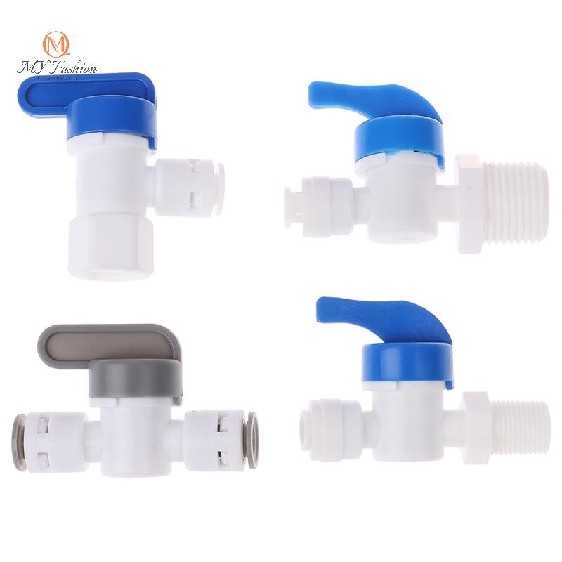 { MY Fashion } 1/4" ball valve inline tap quick connect push fit ro ...