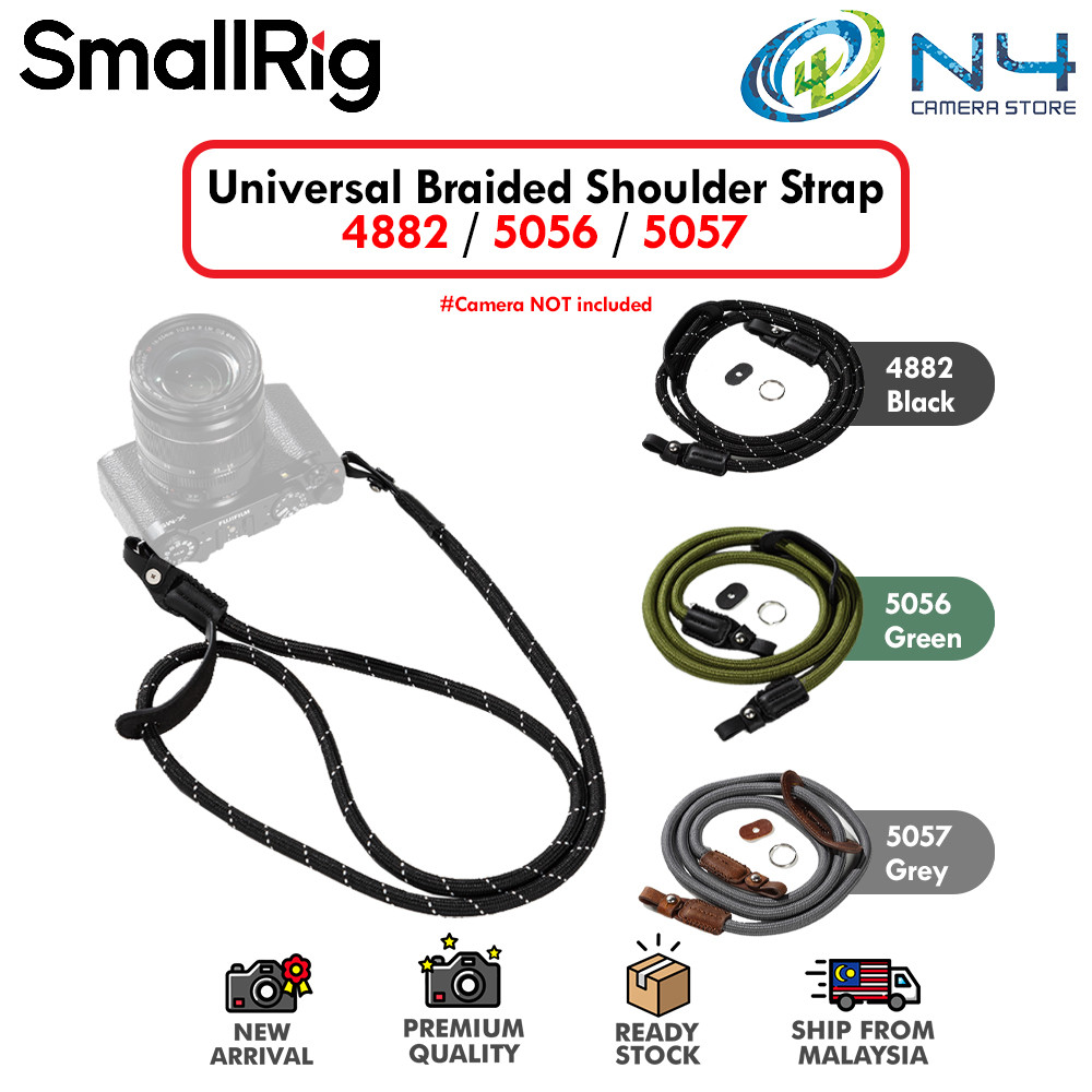 SmallRig Universal Braided Shoulder Strap (Black) [4882] / (Green ...