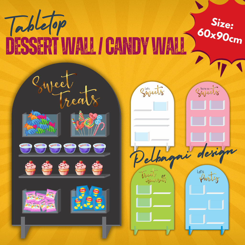 Tabletop candy wall dessert wall snack wall cupcake rack display board ...