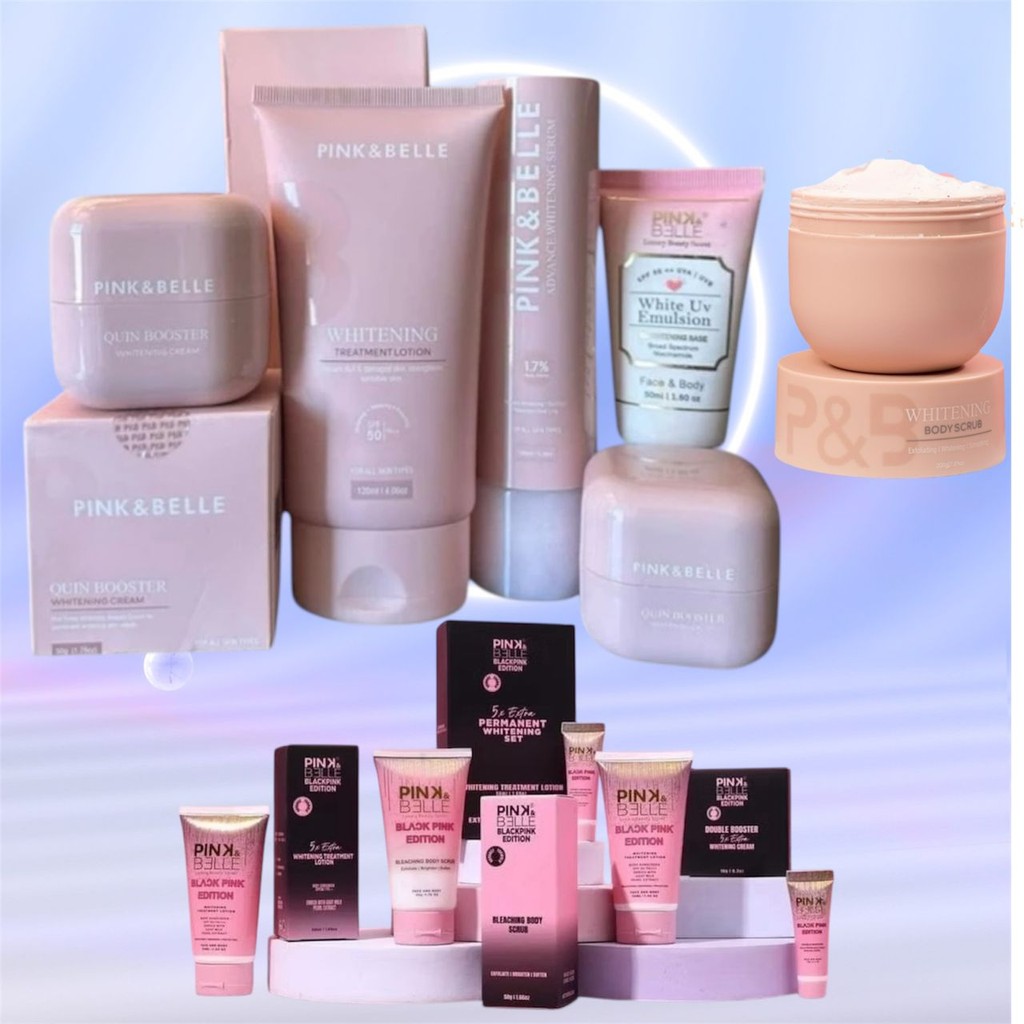 PINK BELLE WHITENING TREATMENT SOAP / LOTION / BLEACHING SCRUB / DOUBLE ...