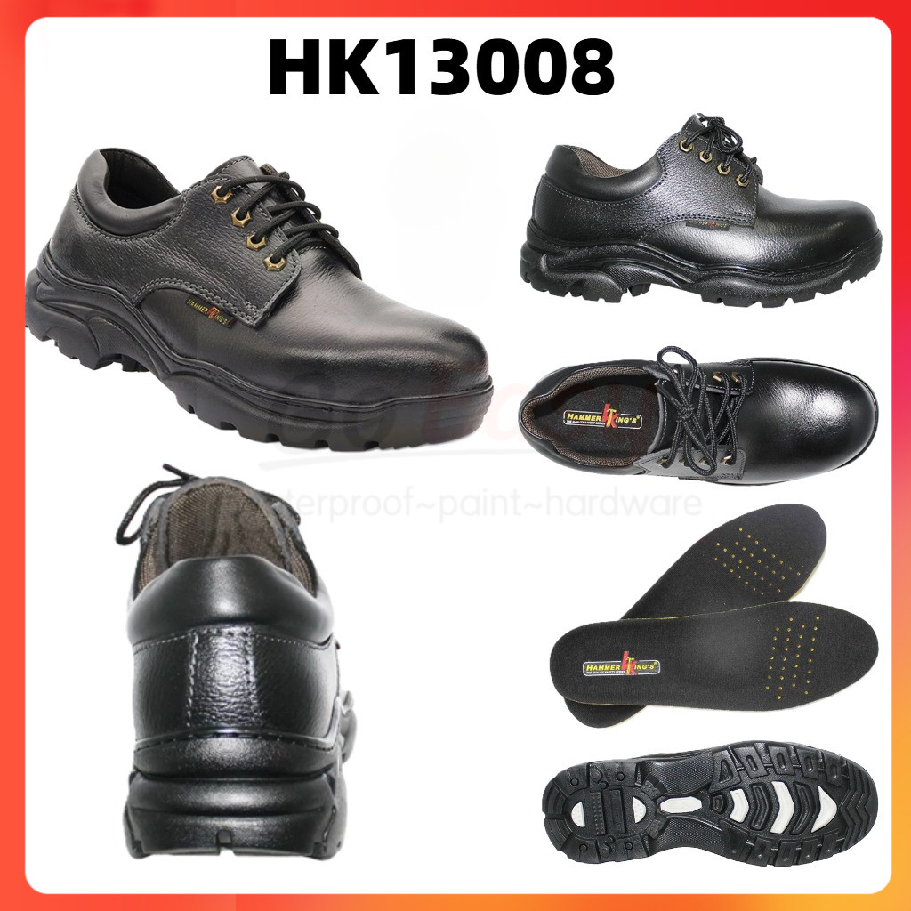 HAMMER KING'S Normal Range Mens Safety Shoes Steel Toe Cap & Steel Mid-sole Kasut Keselamatan ...