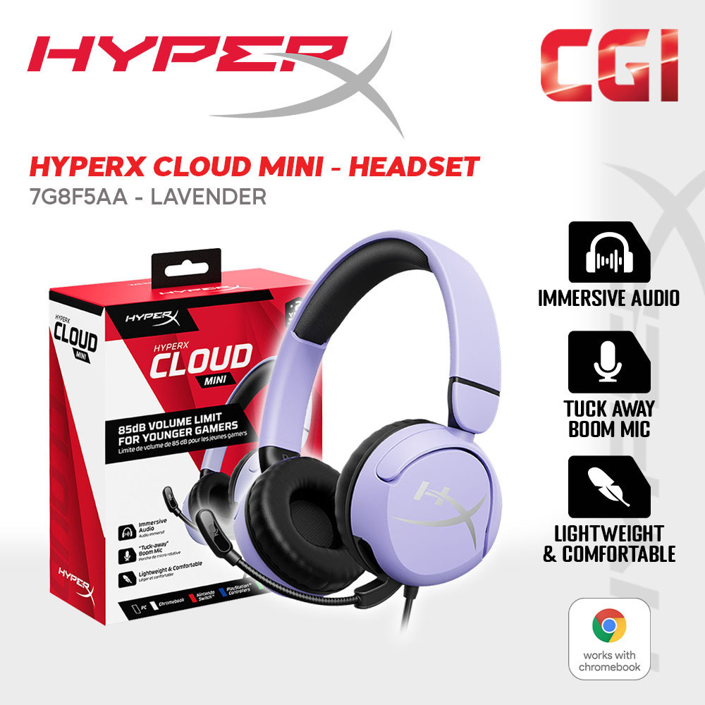 HyperX Cloud Mini Wired Gaming Headset - Lavendar (7G8F5AA) | Shopee Malaysia