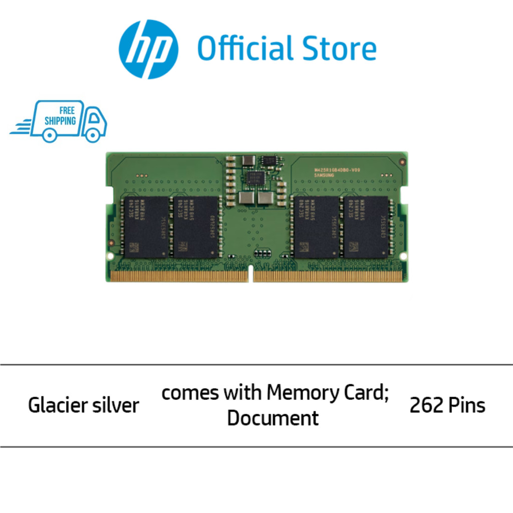 HP 8GB DDR5 5600MHz SODIMM Memory / with Memory Card; Document / 262 ...