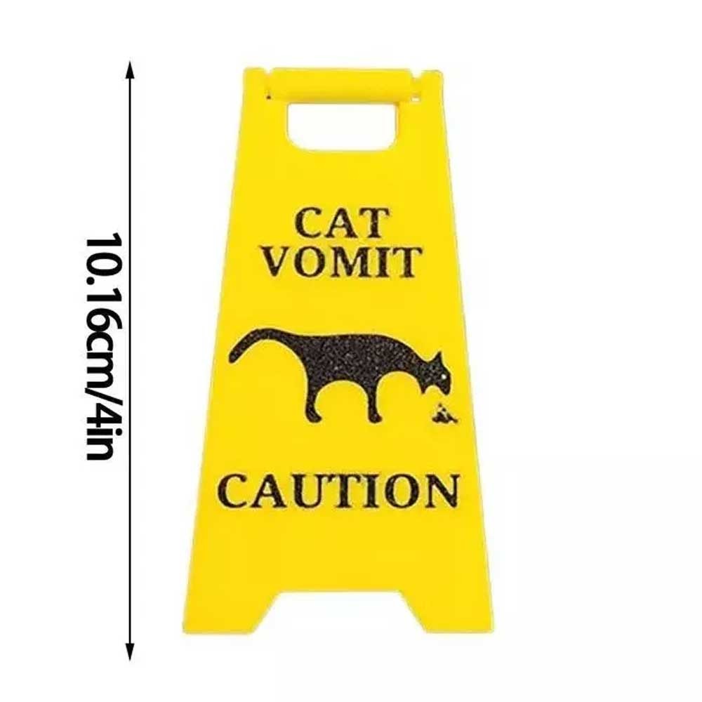 10cm Cat Vomit Sign, Funny Cat Signs Decor, Yard Warning Sign | Shopee ...