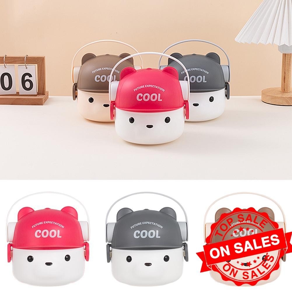 Cartoon Bear Japanese Bento Box Single Layer Leak Proof Food Container ...