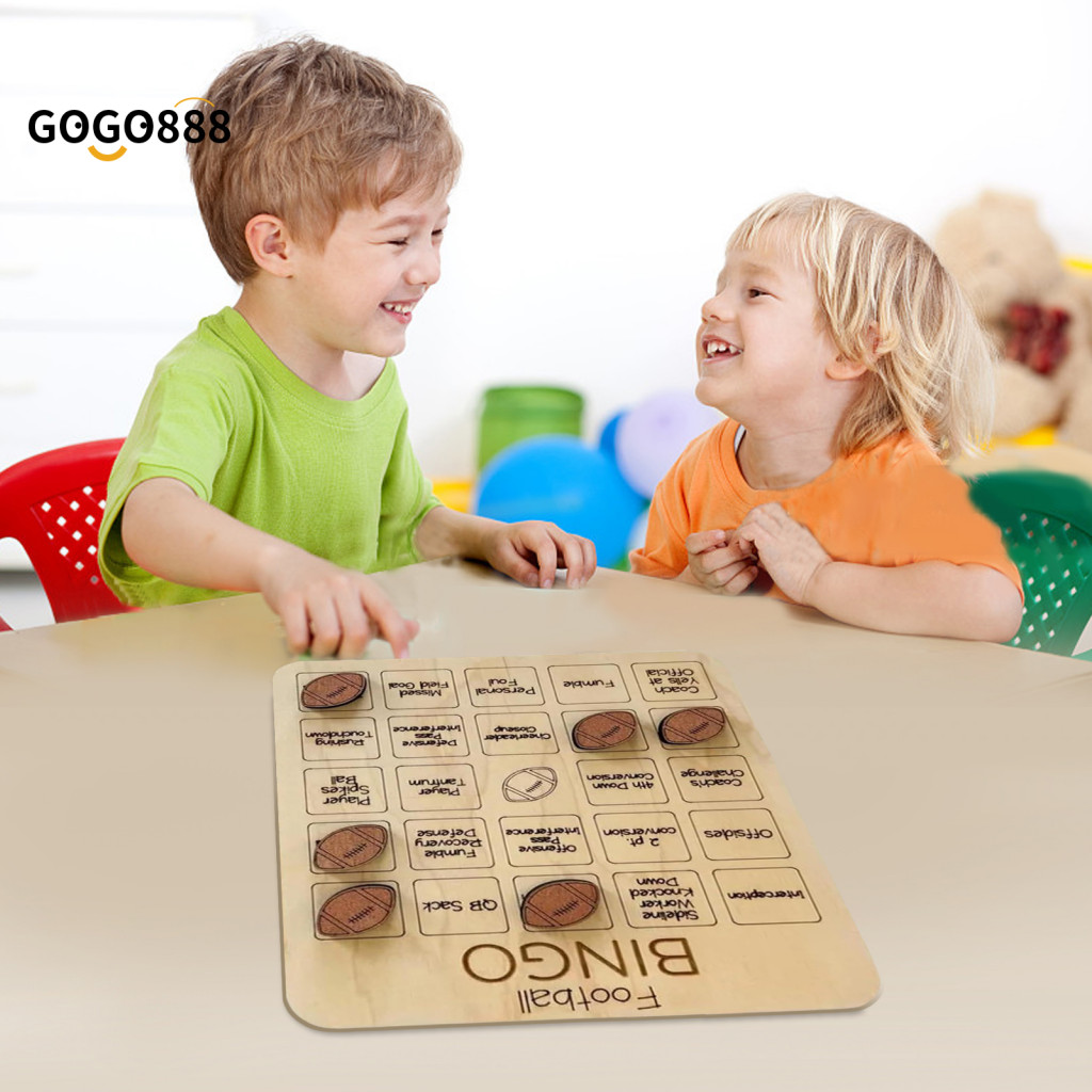 Gox Ball Theme Bingo Game Competitive Ball Game Wooden Football Bingo ...