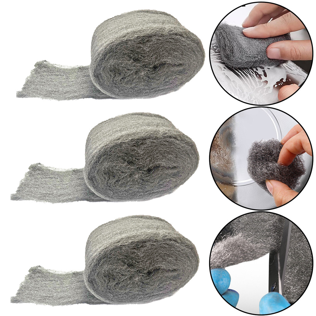 3 PCS Steel Wool Mice Control Wire Mesh Roll Mice Proofing Hole Filler ...