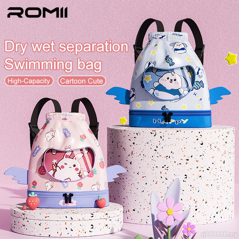 FYNN Swimming Bag Kids Boy Cartoon Cute Girl Swimming Pool Wet And Dry ...
