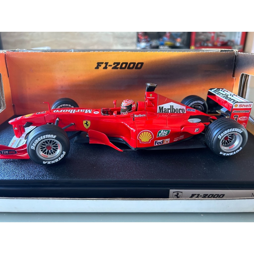 Hot Wheels 1/18 Ferrari F2000 Schumacher 2000 Saiji Marlboro Smoke ...