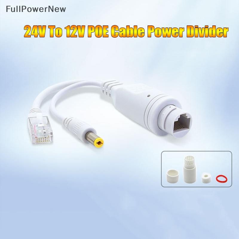 Full 1pc POE Cable Splitter 24V Convert Into 12V 2A Power Supply ...