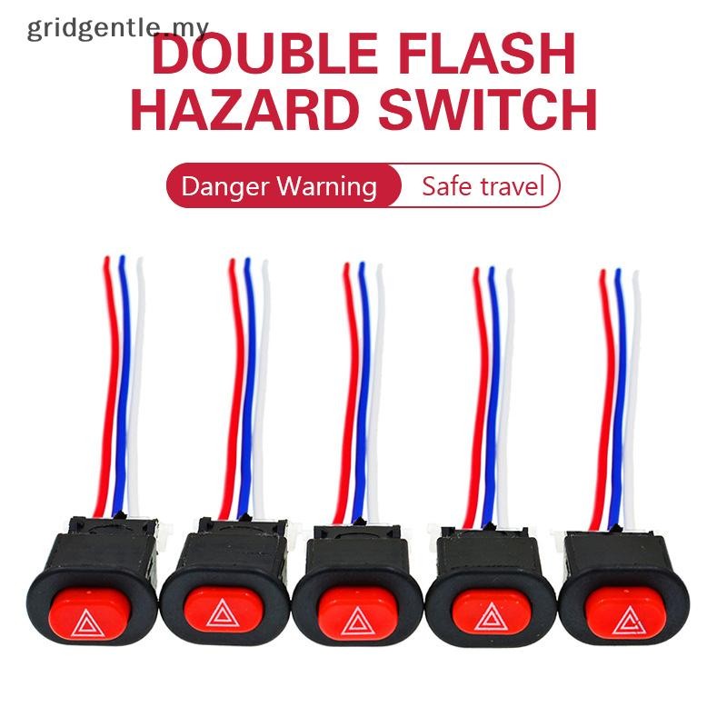 [gridgentle] Motorcycle Double Flash Switch Hazard Light Switch Button ...