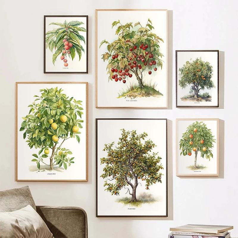 Poster Atlas Pokok Buah Biasa - Black Berry, Kumquat, Grapefruit ...