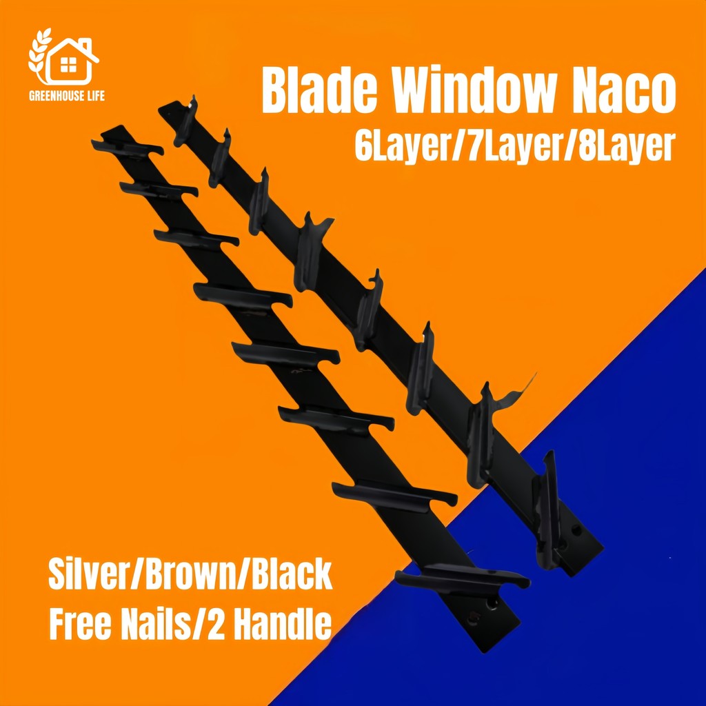 Tingkap Nako Blade Naco Window Cermin Aluminium Window Frame Louvers ...