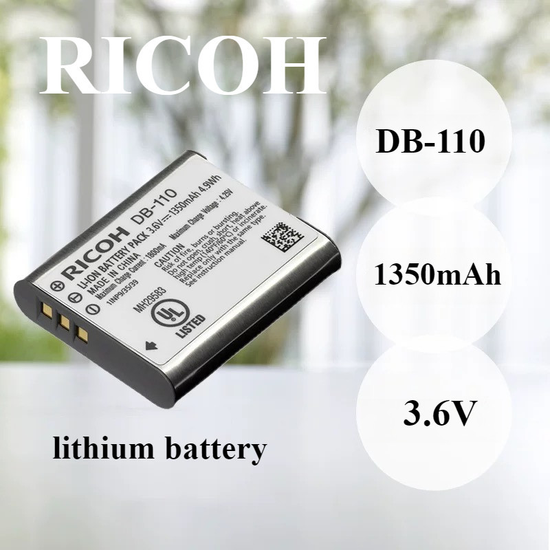 1350mAh（3.6V）Ricoh DB-110 lithium battery GR3X GR3 G900 BJ11 original ...