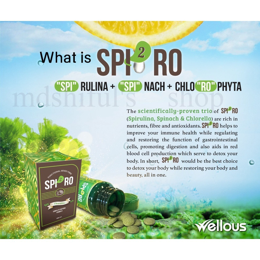 Wellous Spiro Detox Wellous Spiro A Better Morning with Spiro绿藻排毒糖 ...