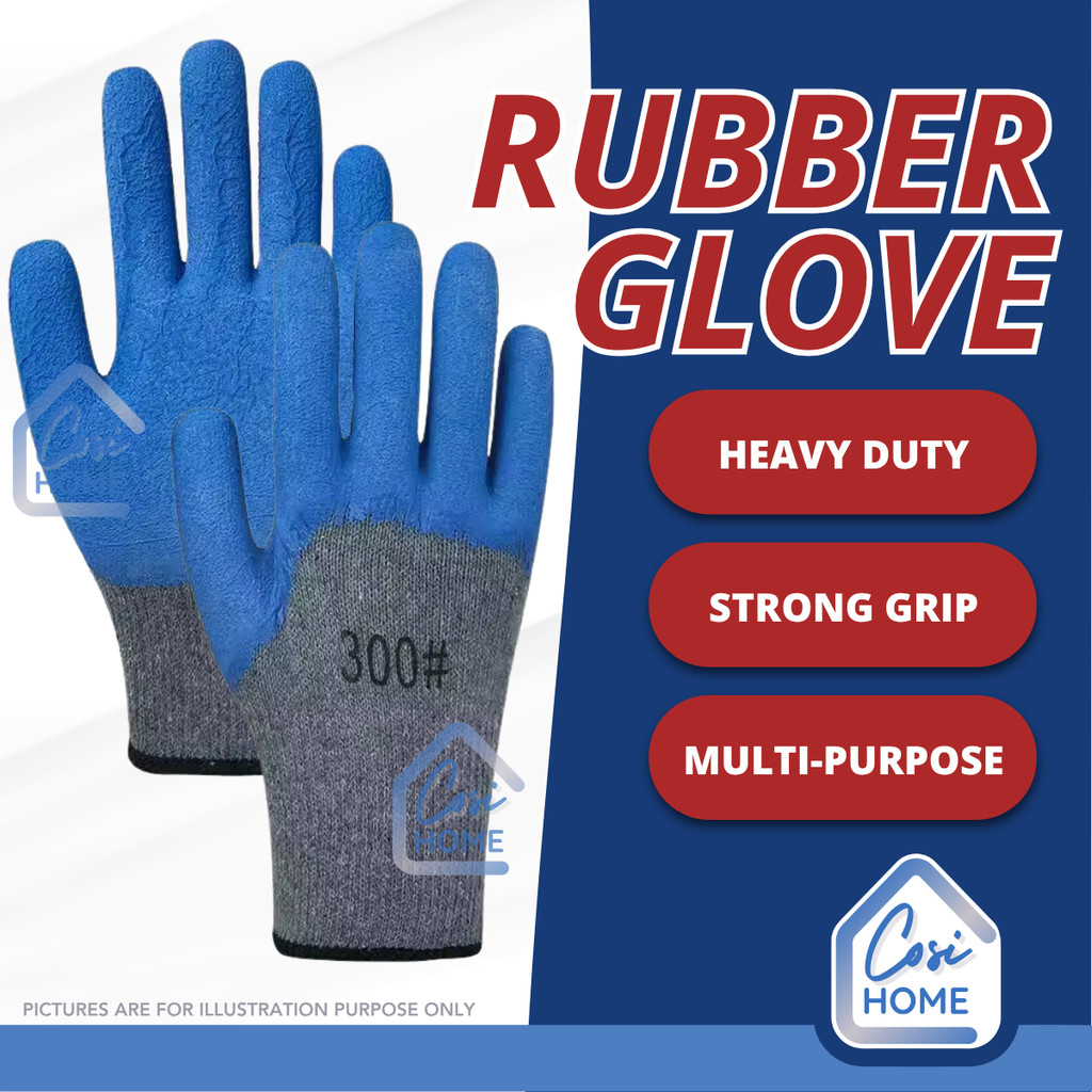 [TOUGH GRIP] Sarung Tangan Getah Tahan Lasak | Rubber Coated Work Glove ...