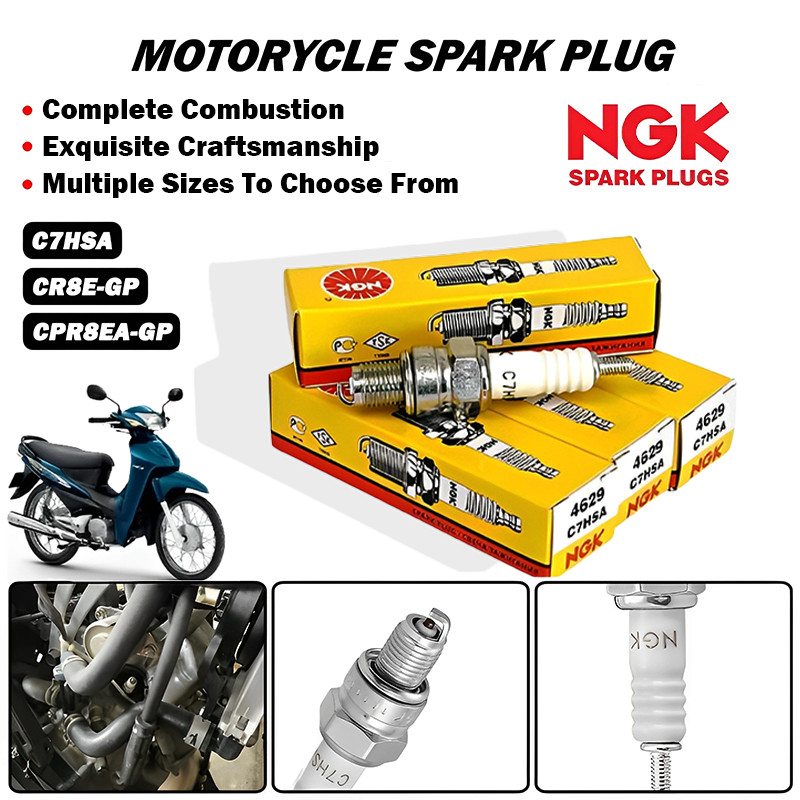 NGK Spark Plug CR8E CPR8EA-9 C7HSA Motorcycle Spark LC135 Y15 EX5 NMAX KRISS | Shopee Malaysia