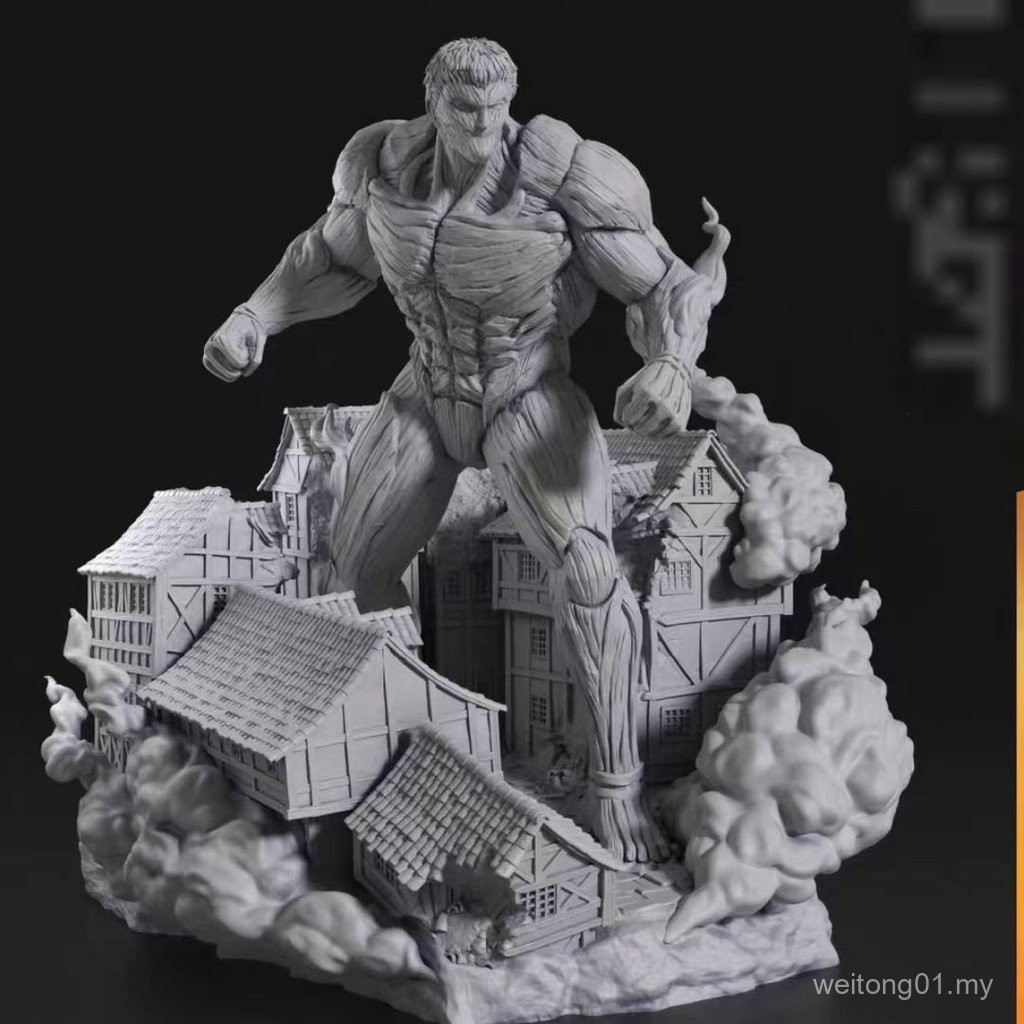 Attack on Titan Armored Titan White Model 3d Printing gk Resin White ...