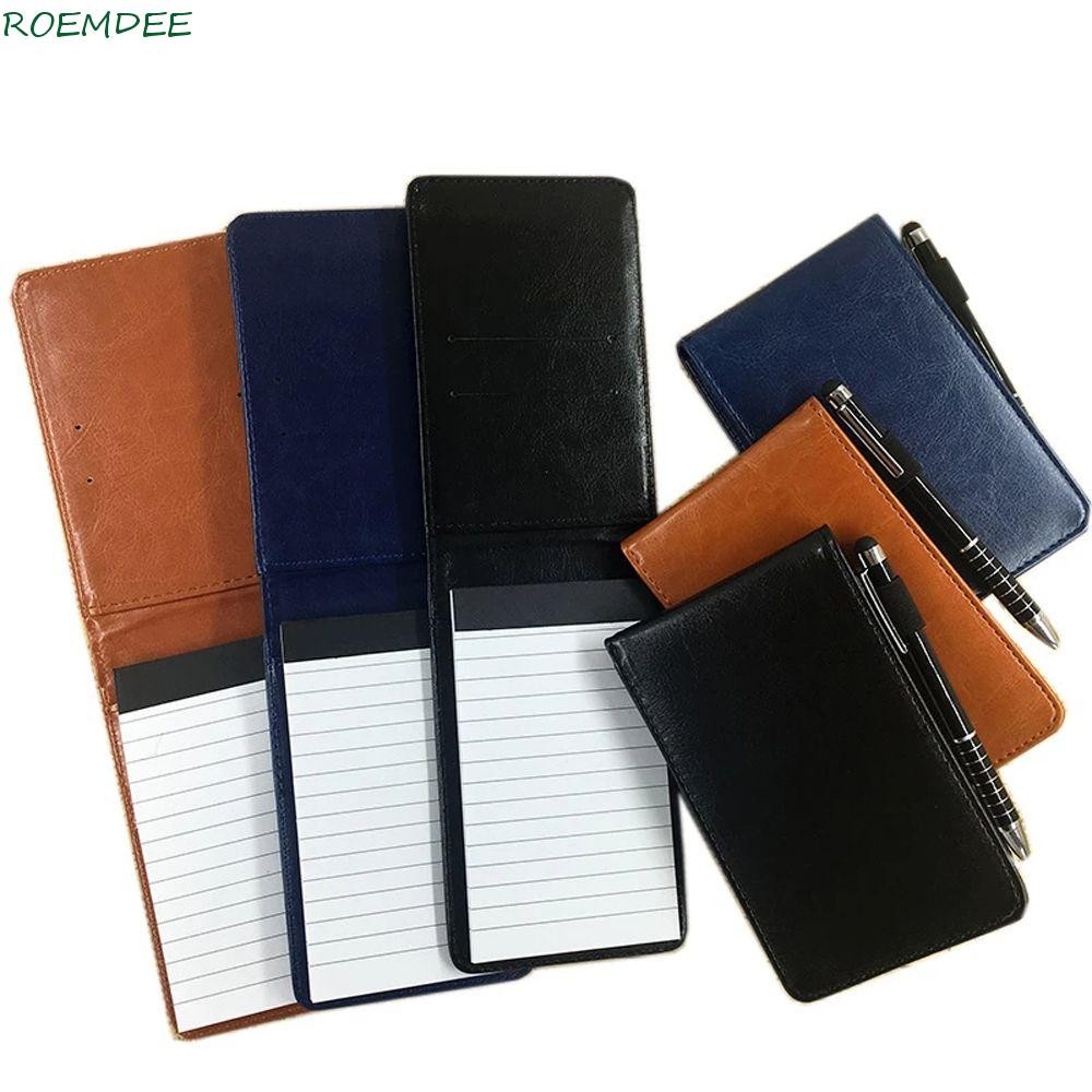 ROEMDEE Mini Notepad Retro Small Leather Cover Diary Memo Pads Multifunction A7 Notebook ...