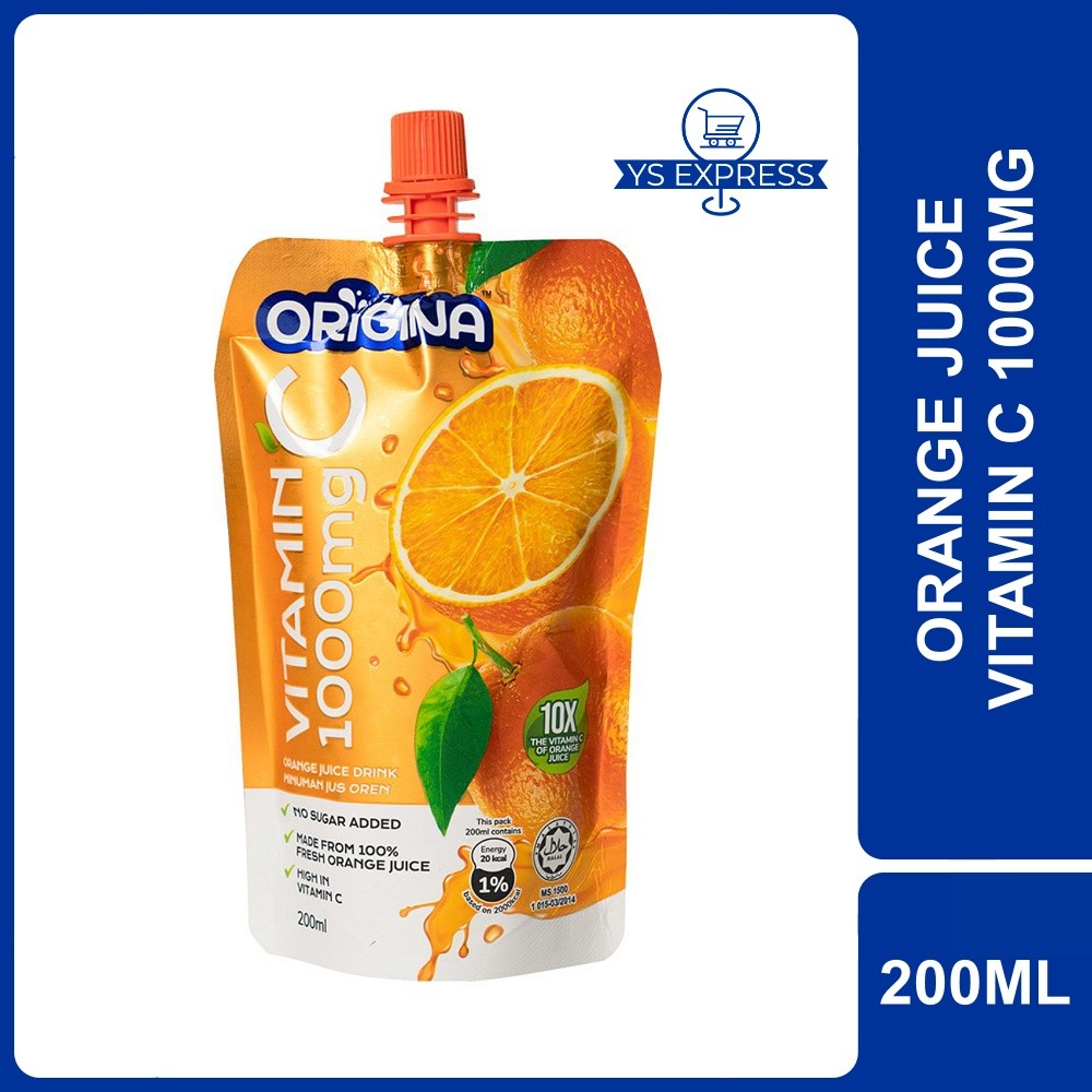 ORIGINA Orange Juice Vitamin C 1000mg 200ML - Minuman Jus Buah Oren ...