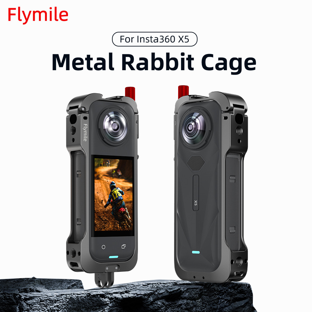 For Insta360 X5 metal frame two claw rabbit cage expansion bracket ...